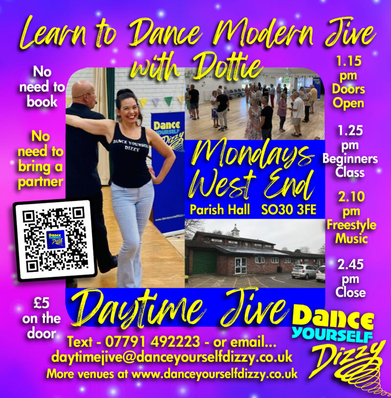 Learn to dance modern jive. In the daytime, Monday 1.15 Dance Yourself ...